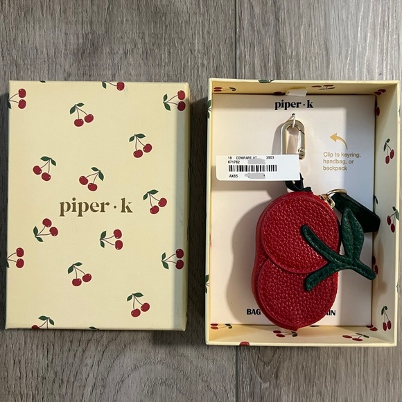 Piper | Accessories | Piper K Cherry Bag Charmkeychain | Poshmark